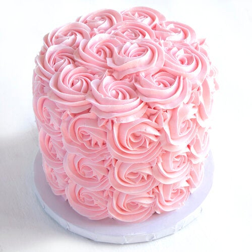 rosette cake pink