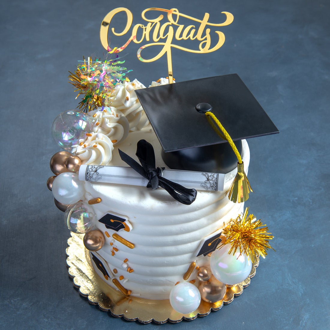 graduation cake hat
