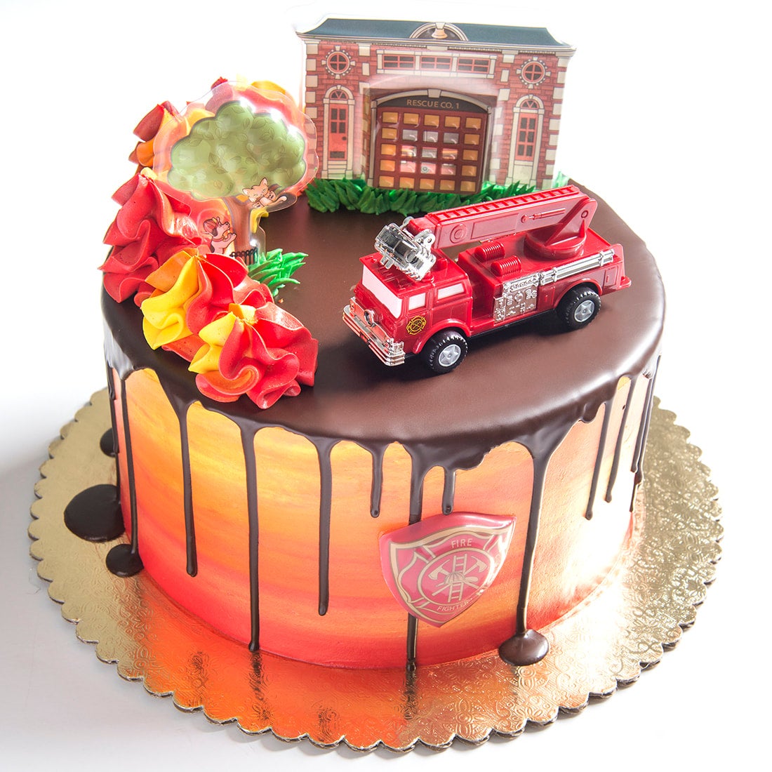 Red Hot Fire Truck Cake | The Sugar Bakery