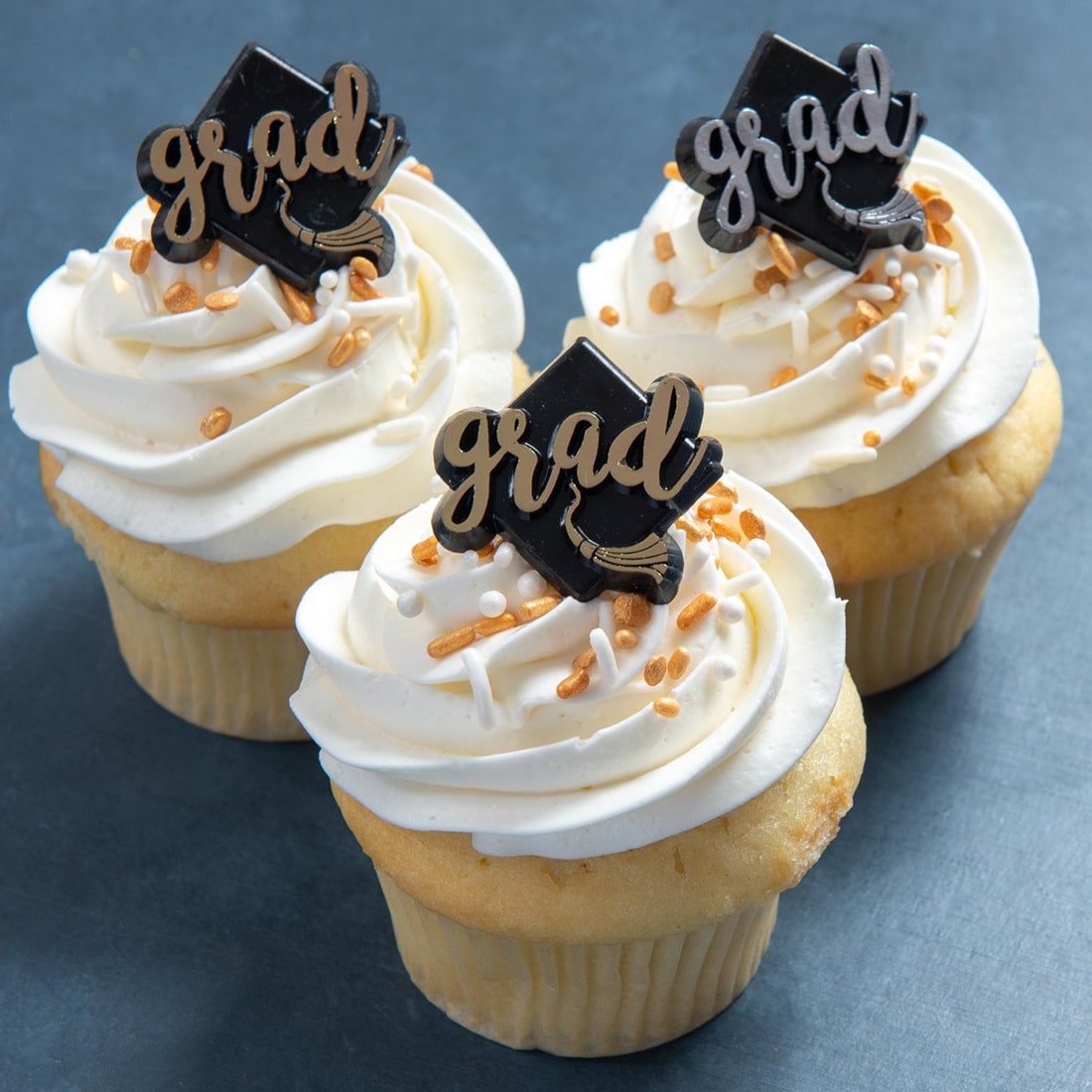 Classic Grad Cap Cupcakes | The Sugar Bakery