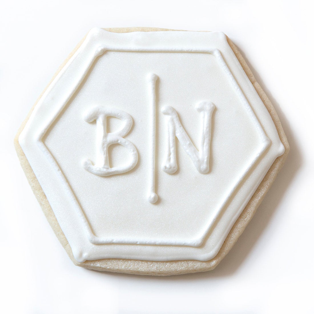 Initialed Wedding Decorated Cookie Favor | The Sugar Bakery