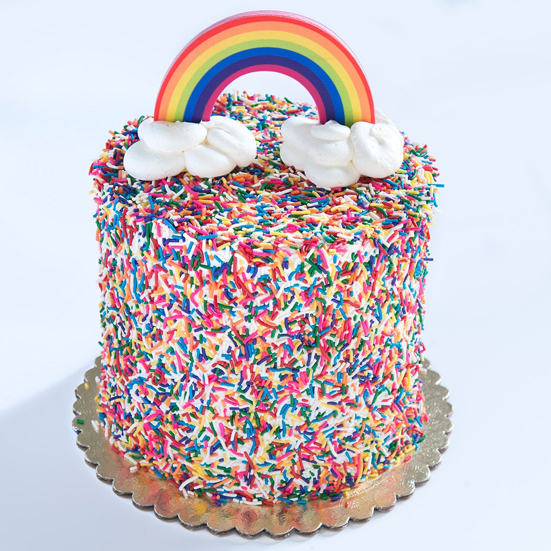 Rainbow Cake With Sprinkles