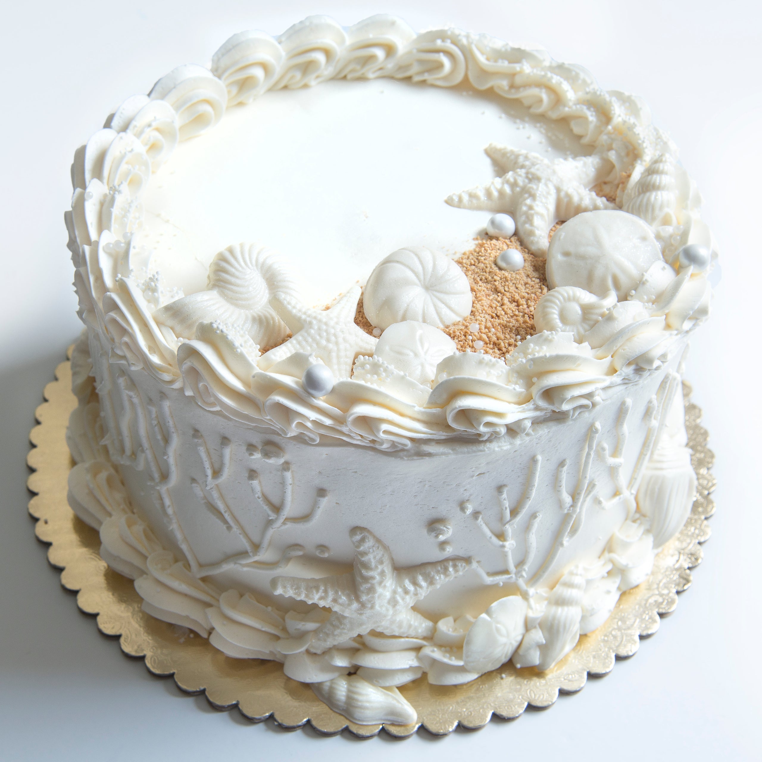 White Beach Theme Cake | The Sugar Bakery